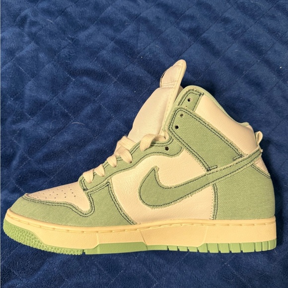 Nike | Shoes | Nike Dunk High 985 Enamel Green Denim | Poshmark